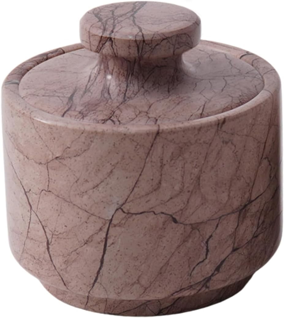Radicaln Marble Single salt and pepper cellar with lid 3 inch Marinara ...