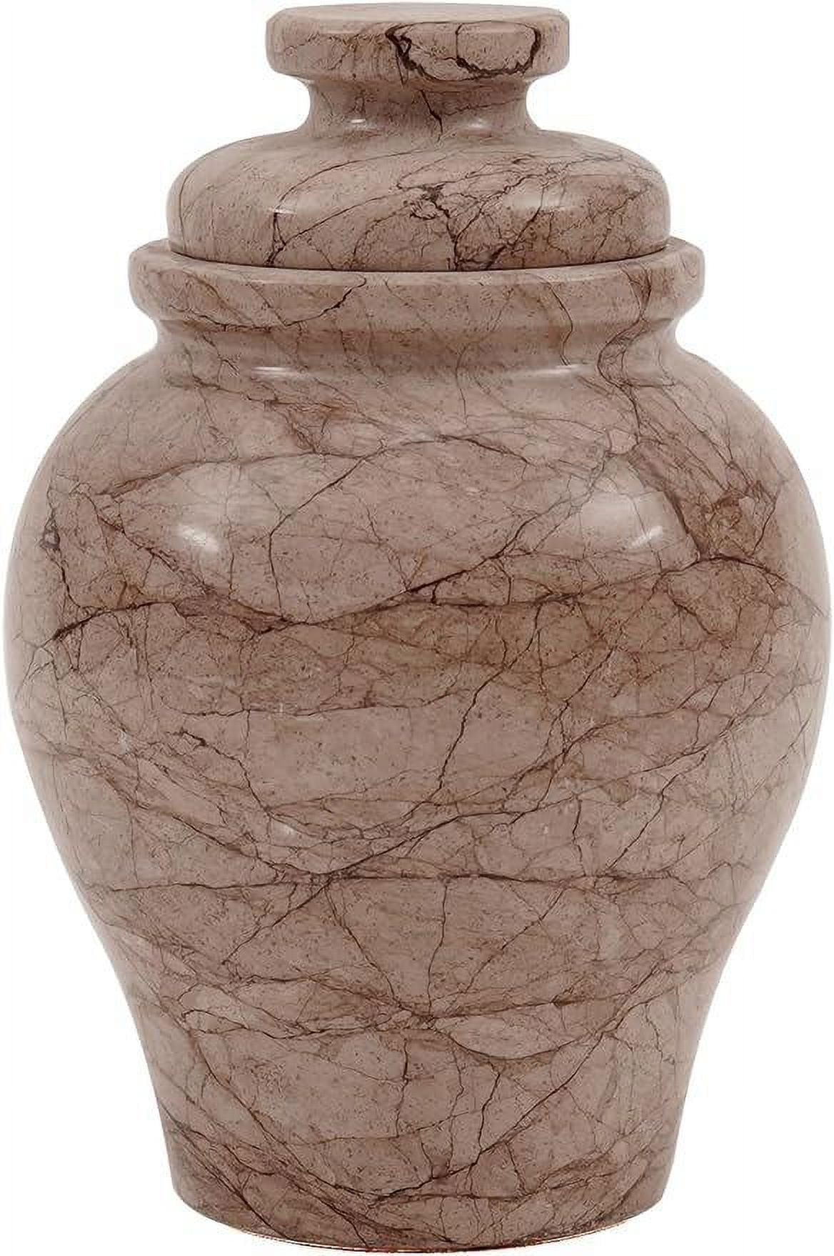 Radicaln Marble Urn 6"x 2.5" inch Marinara Handmade Small Urn for Human ...