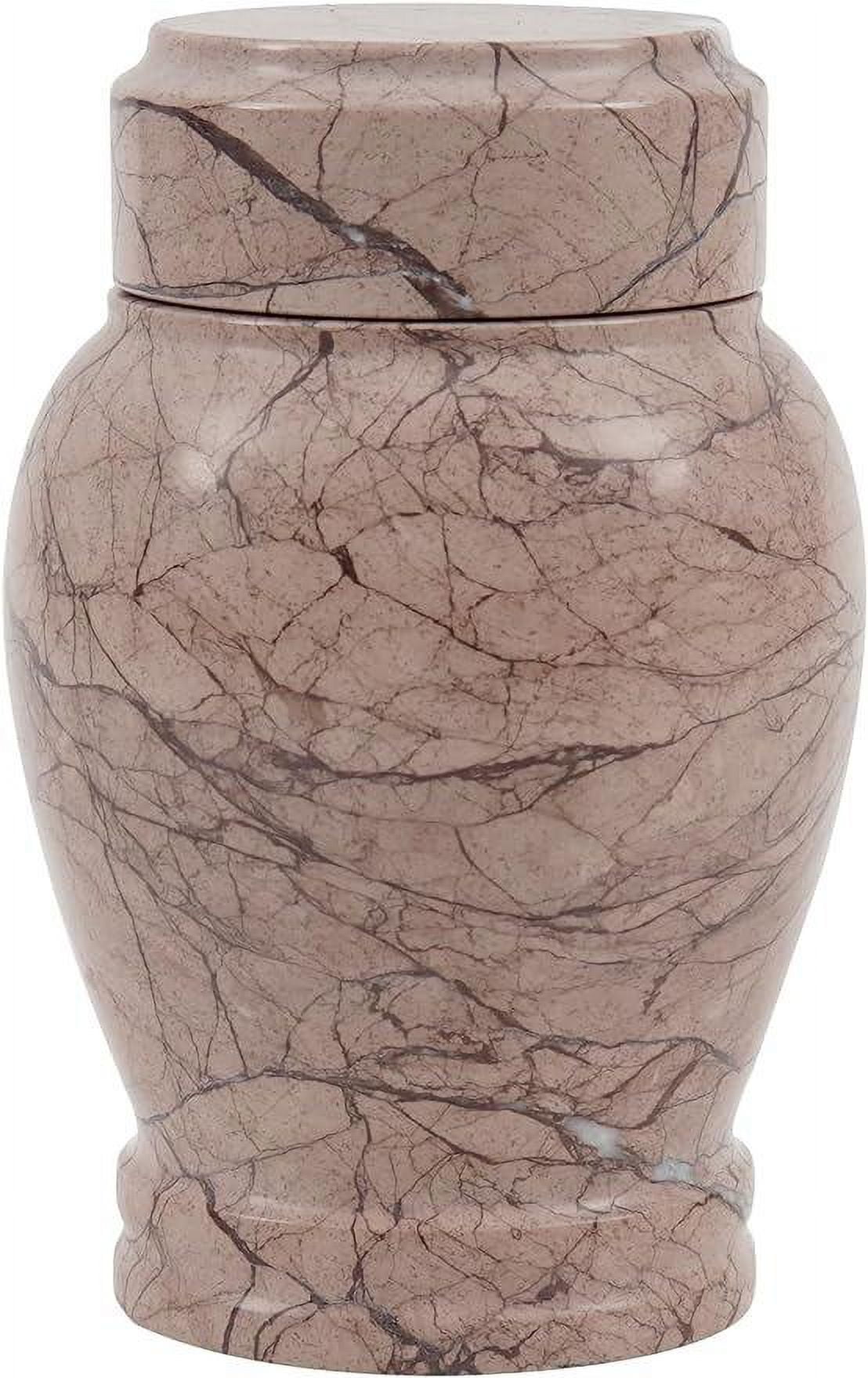 Radicaln Marble Urn 6"x 4" inch White Handmade Funeral Urn Cremation ...