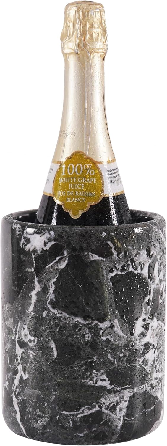Radicaln Marble Wine Chiller For Champagne Black 6.5" Handmad Beverage ...