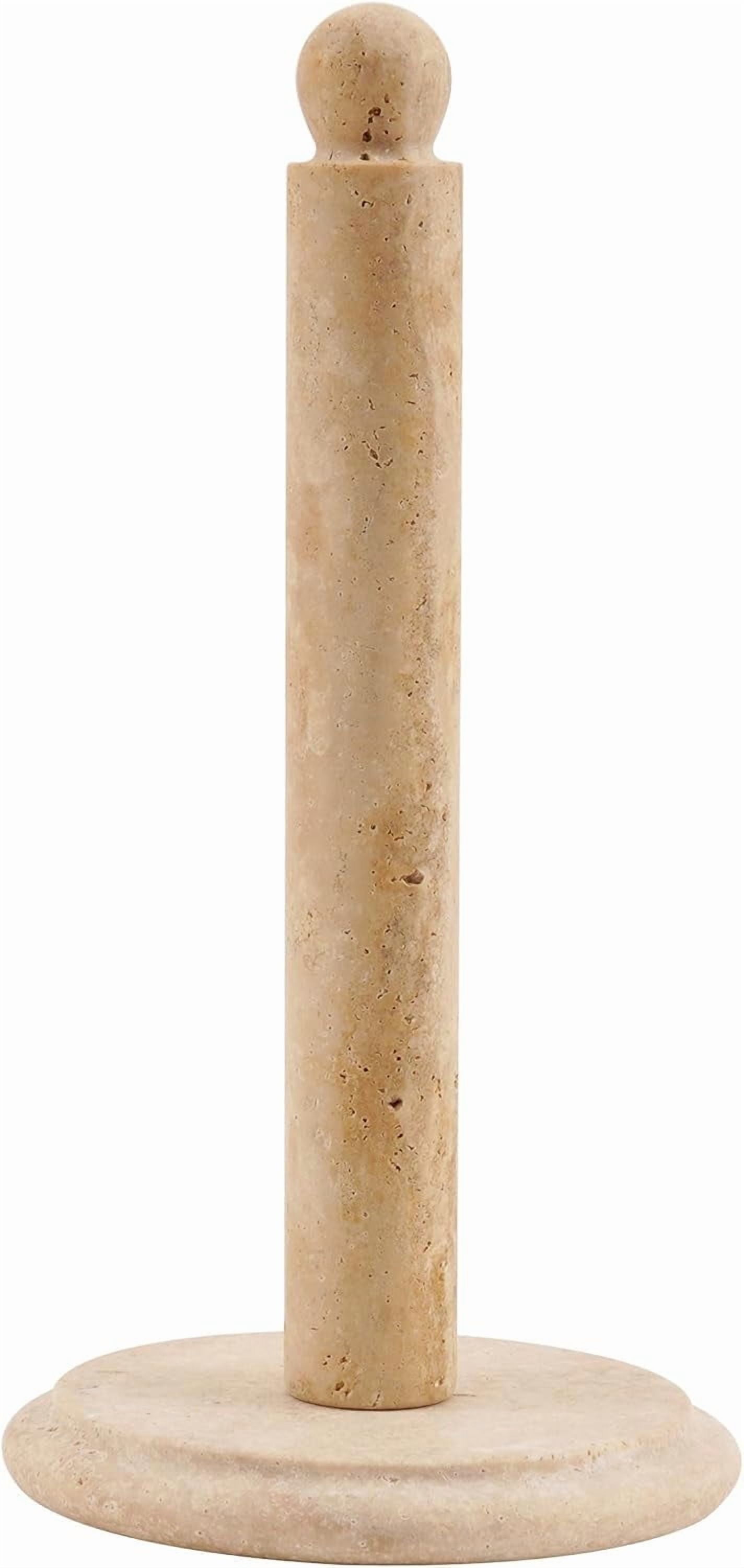 Radicaln Round Paper Towel Holder 12.5" Travertine Marble Paper Towels ...