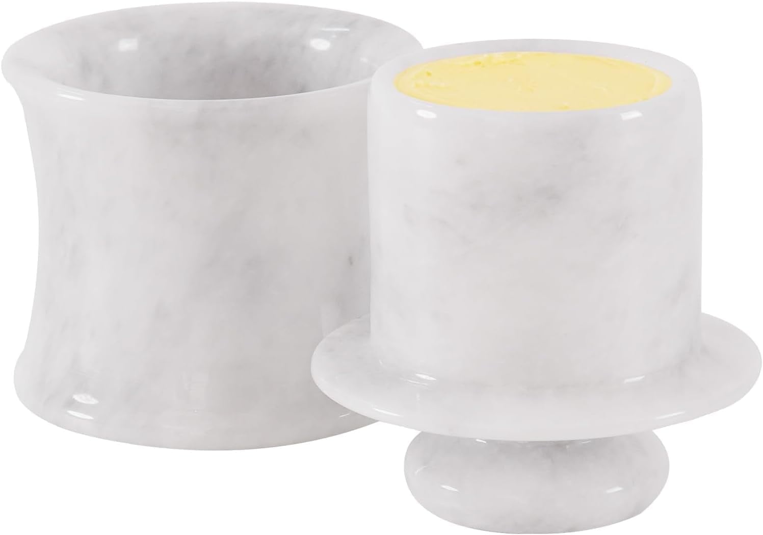 Radicaln Marble Butter Keeper 4 inches White Handmade Butter Holder For ...