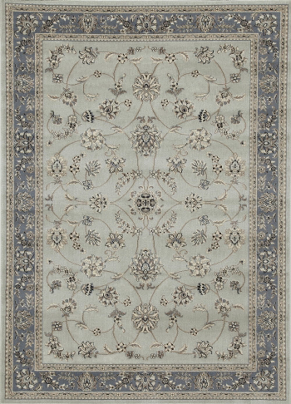 Radici Usa Alba Area Rug 1596 Traditional Green Scrolls Vines 2' 2" x 7 ...