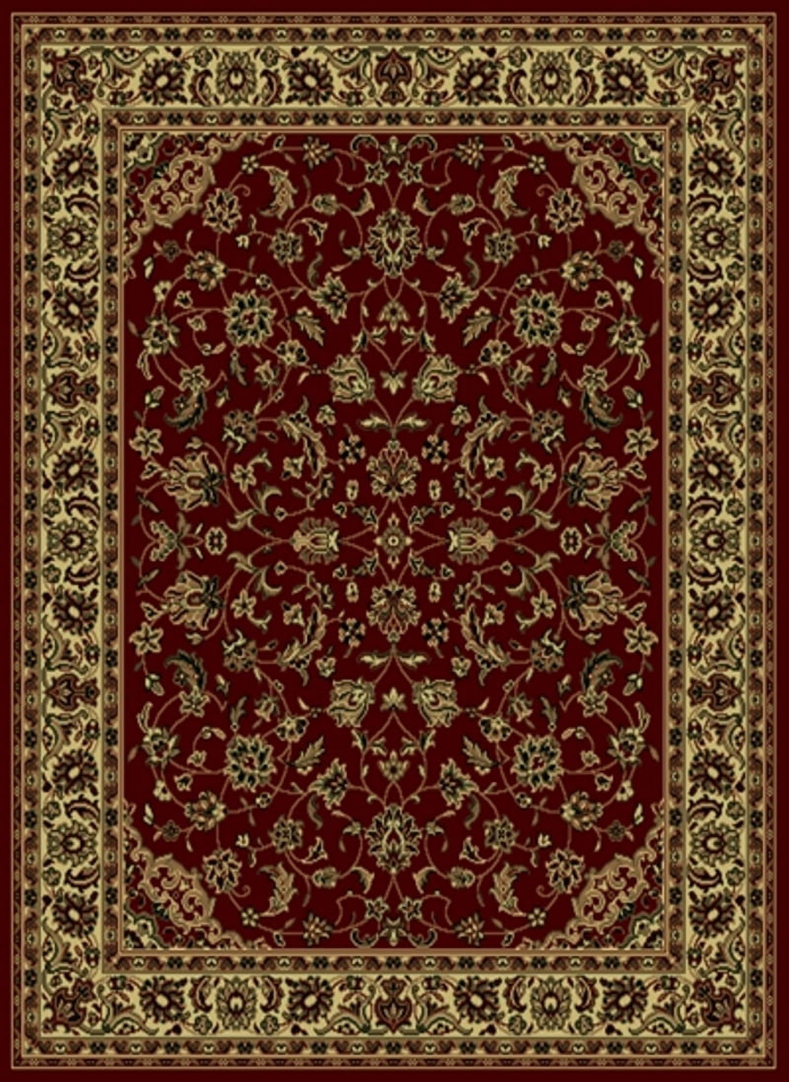 Radici Usa Castello Area Rug 953 Traditional Burgundy Persian Bordered ...