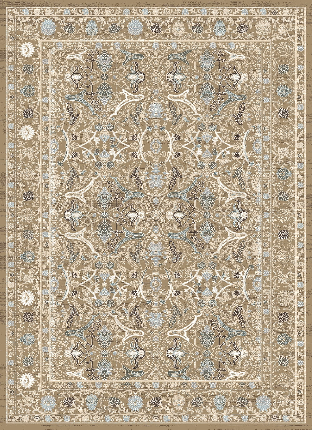 Radici Usa Colosseo Area Rug 3564 Traditional Beige Circles Branches 5 ...