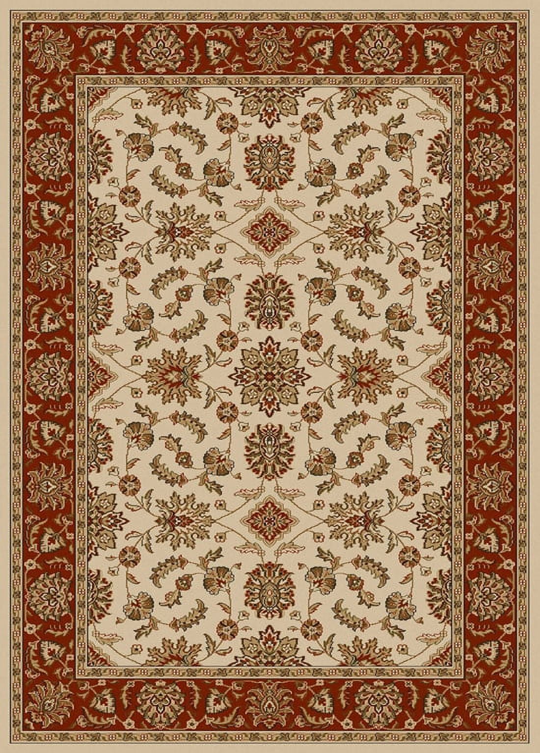 Radici Usa Como Area Rug 1592 Ivory/Brick Italian Bordered 3' 3" x 4 ...