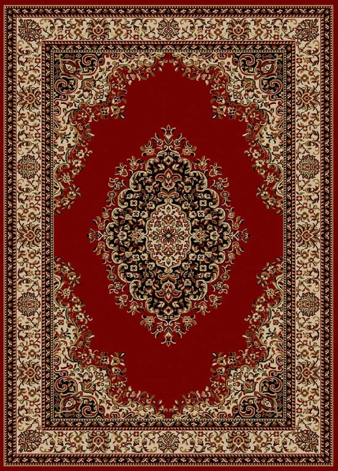 Radici Usa Como Area Rug 1595 Red Italian Bordered 2' 2" x 7' 7 ...