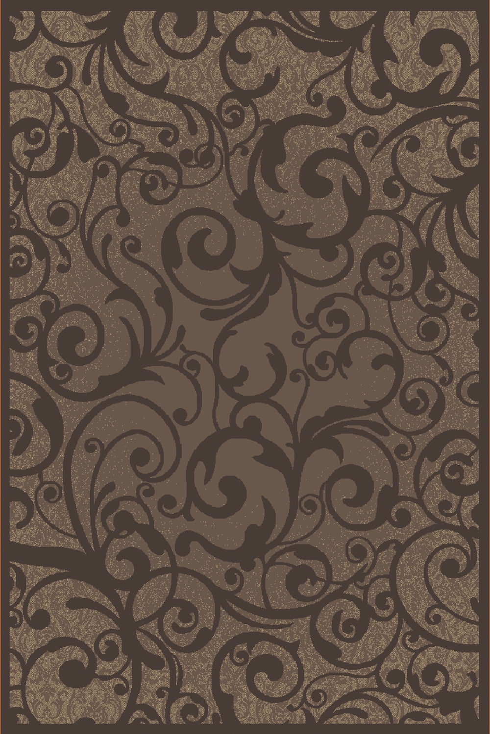 Radici Usa Pisa Area Rug 1845 Brown Swirls Curls 7' 10 x 7' 10" Round ...