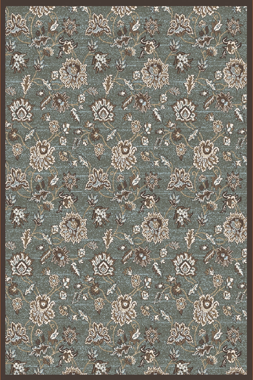 Radici Usa Pisa Area Rug 3475 Light Green Vines Leaves 5' 3" x 7' 3 ...