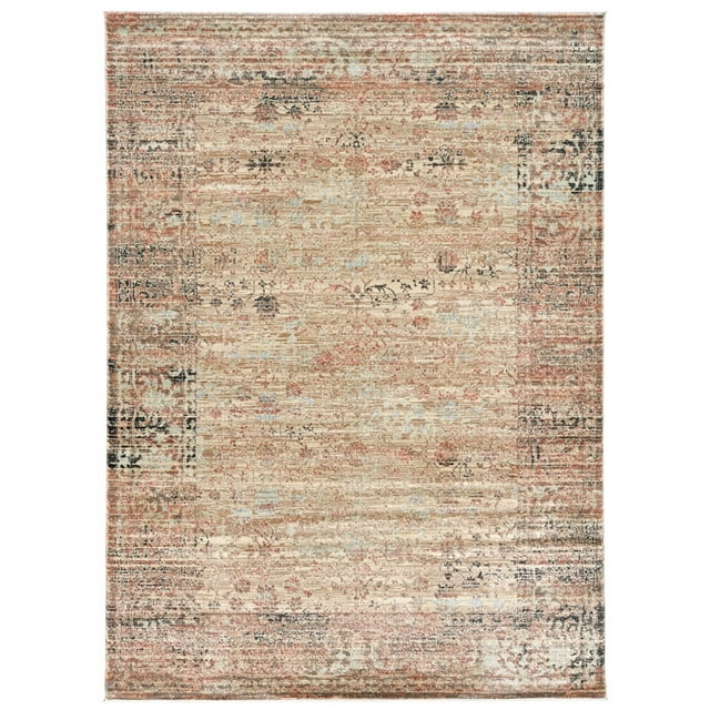 Radici Usa Seriate Area Rug 500 Traditional Beige Worn Lines 2' 2" x 7 ...