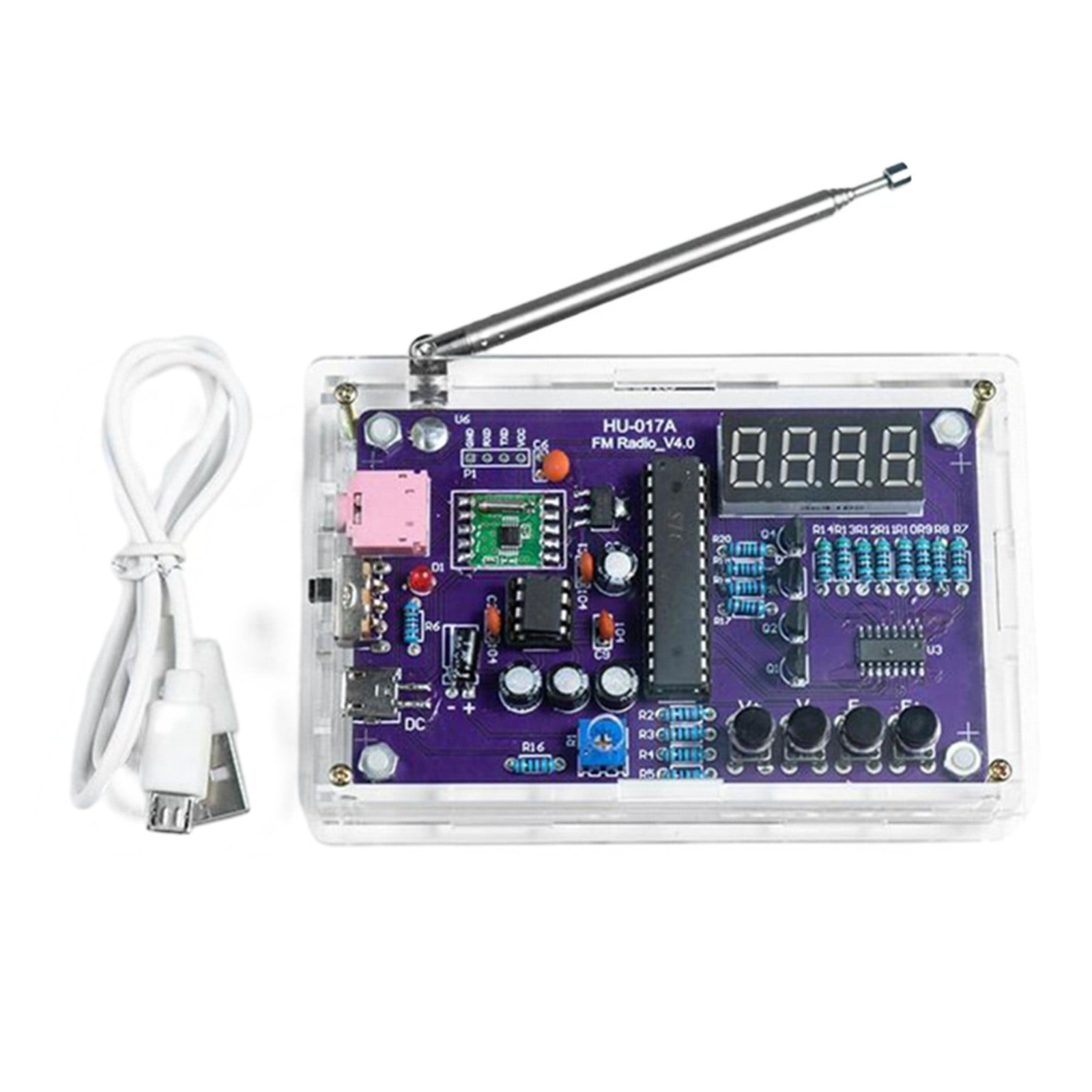 Radio Assembly Kit with Shell,FM Circuit Board Production DIY Dual ...