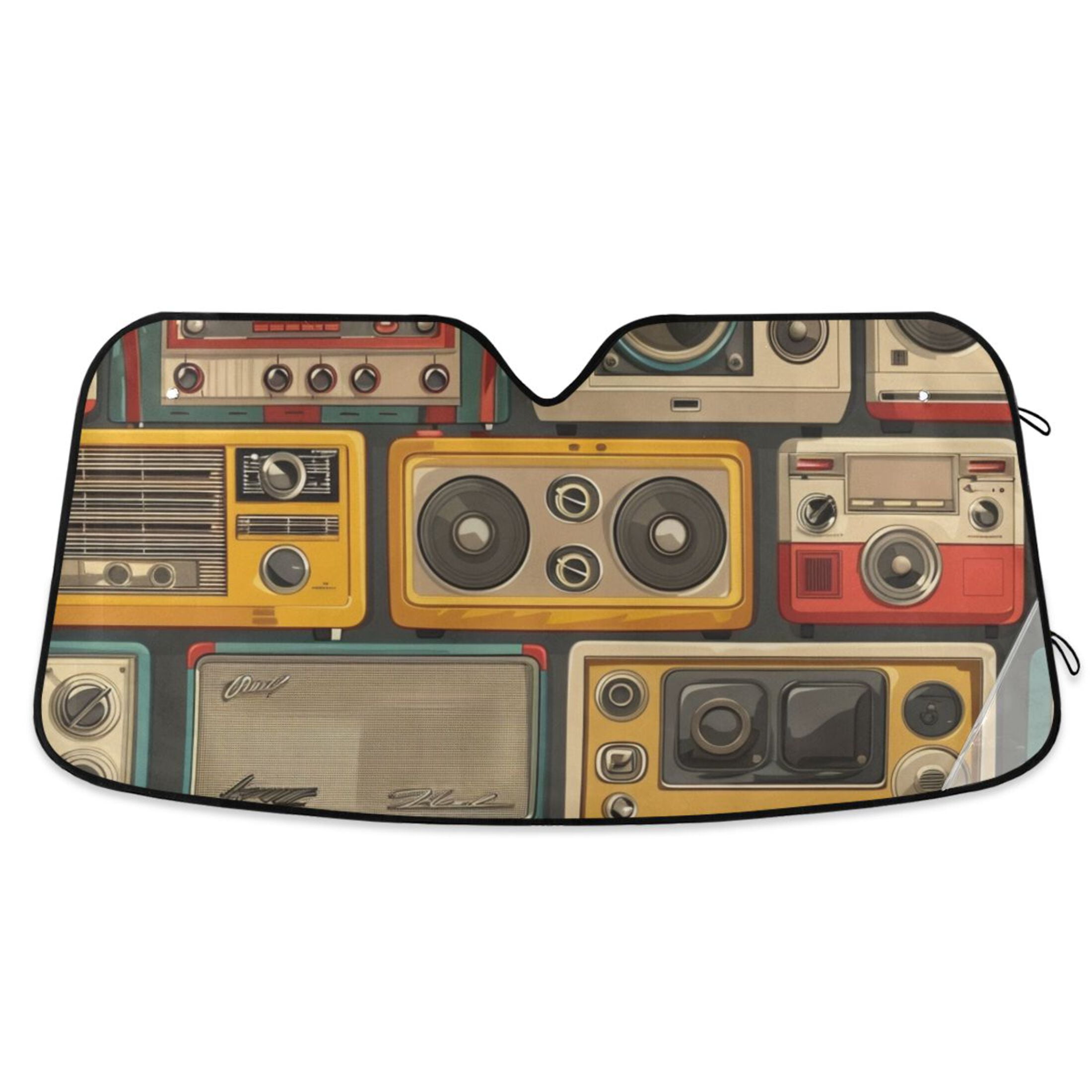 Radio Car Windshield Sun Shade Reflector Sunshade Foldable for Front ...