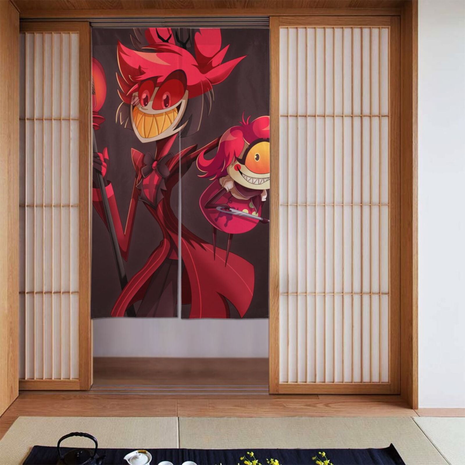 Radio Demon Alastor Hazbin Hotel Door Curtain Drape Split Doorway ...