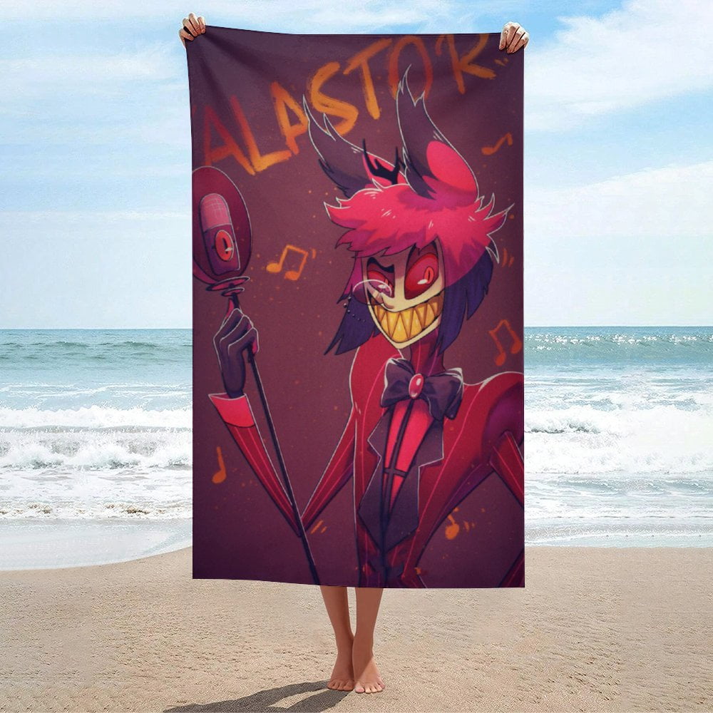 Radio Demon Alastor Hazbin Hotel Microfiber Beach Towel Soft Absorbent ...