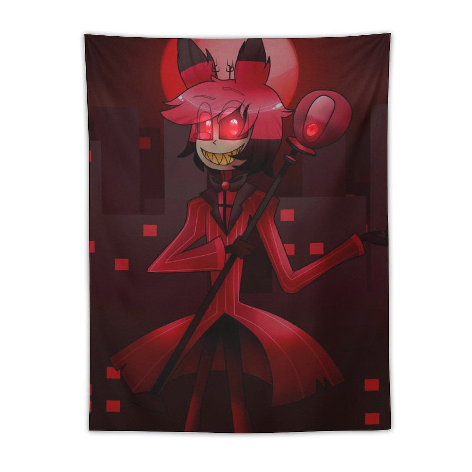 Radio Demon Alastor Hazbin Hotel Tapestry Luxury Wall Hanging ...