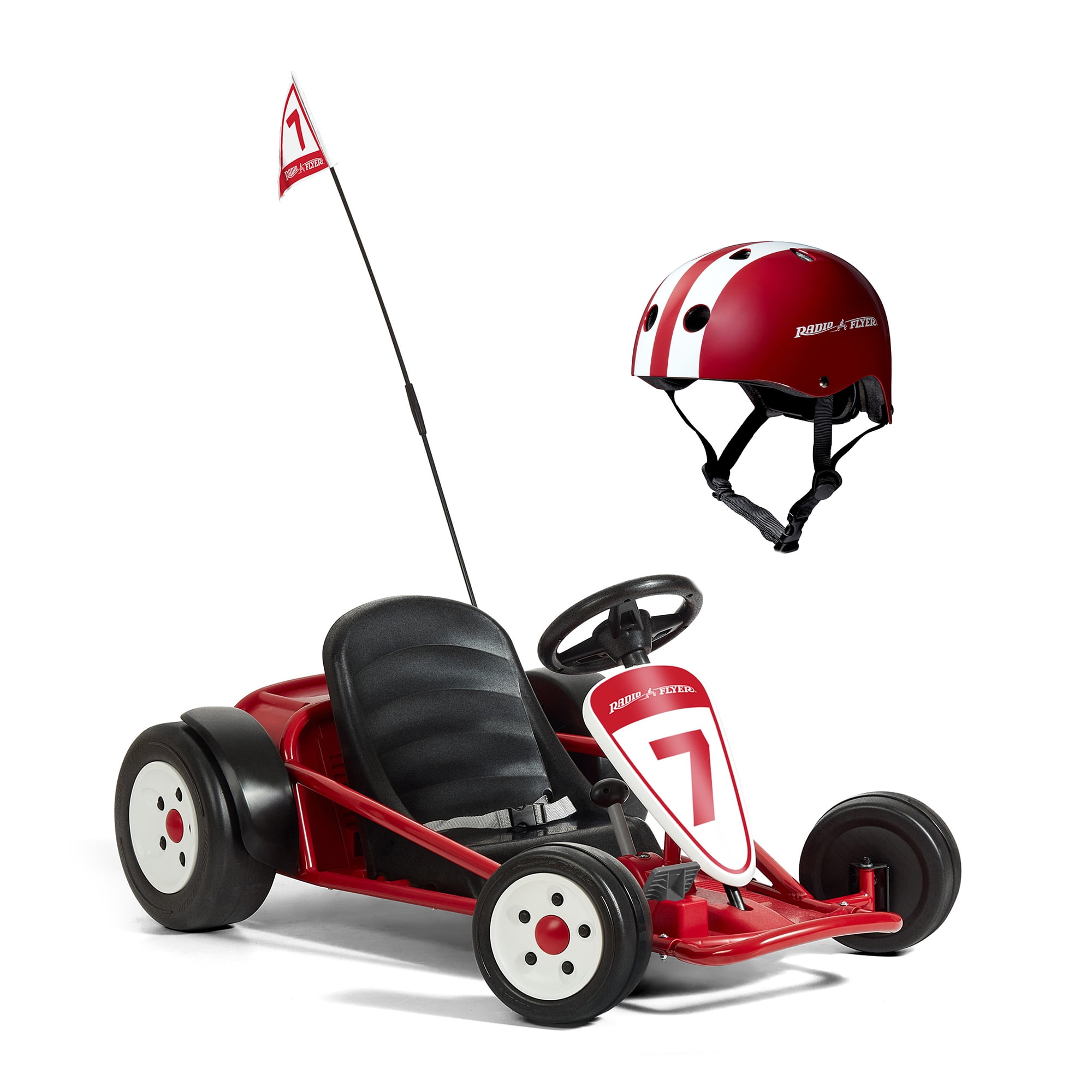 Radio Flyer Electric Go-Kart for Kids, Adjustable Fun Outdoor Toy with ...