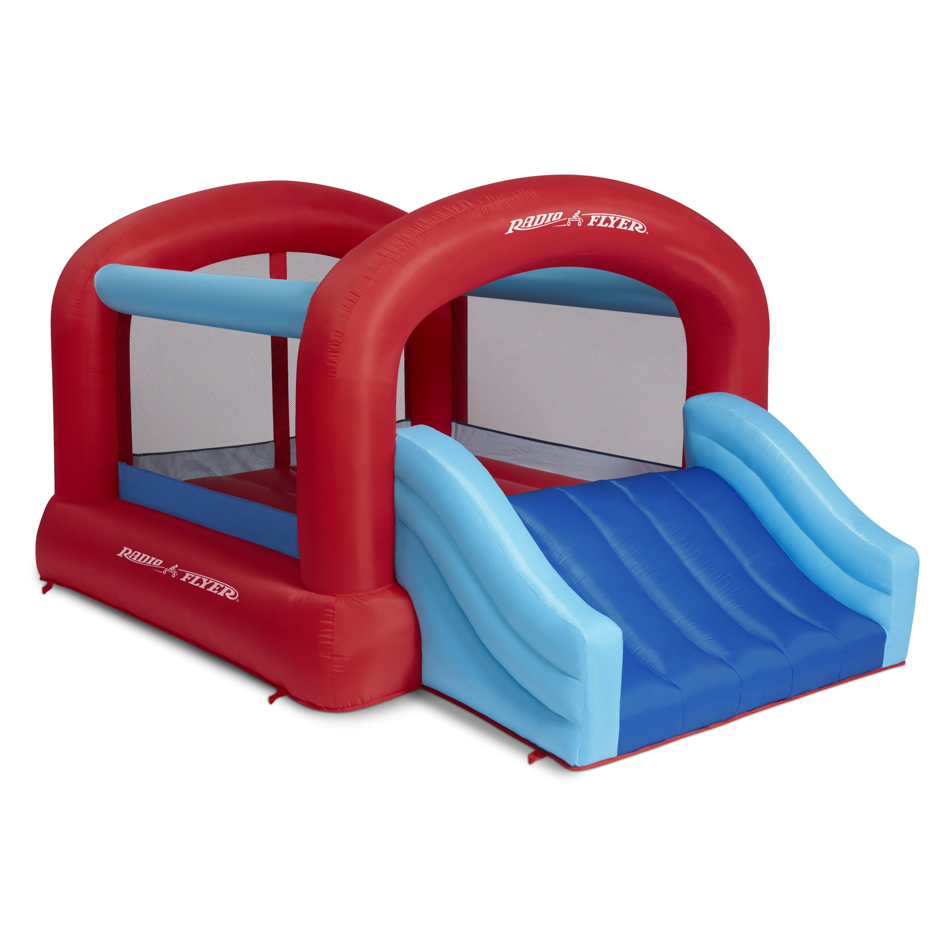 Radio Flyer Backyard Inflatable Toddler Bounce House With Slide and Air ...