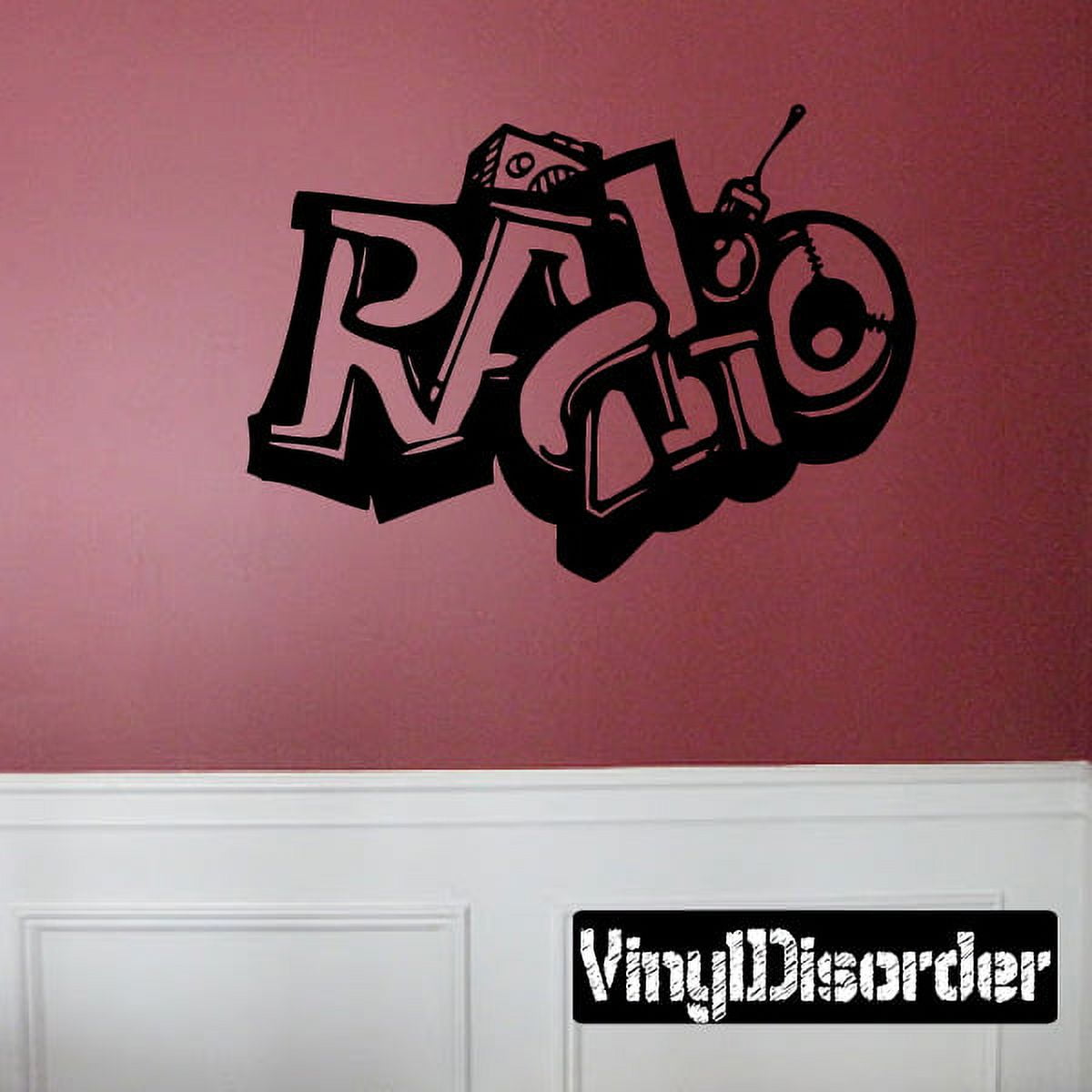 Radio Graffiti Decal - 36 Inches - Walmart.com