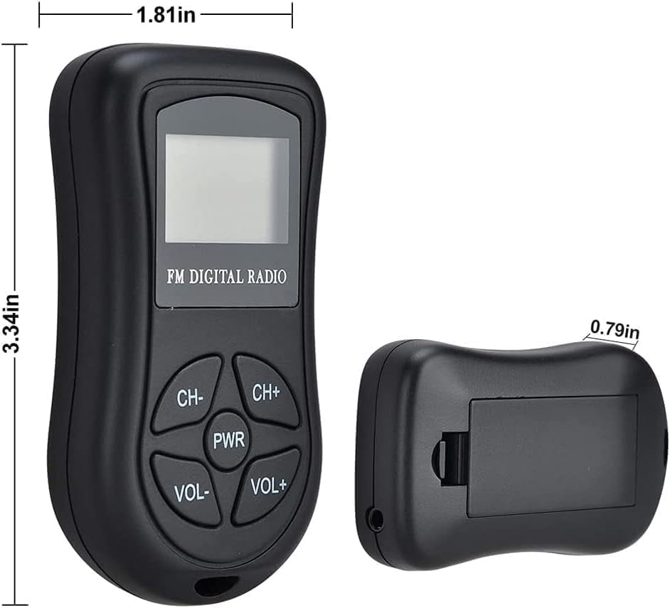 Radio Headphones, Mini Digital Tuning Portable Radio with LCD Display ...