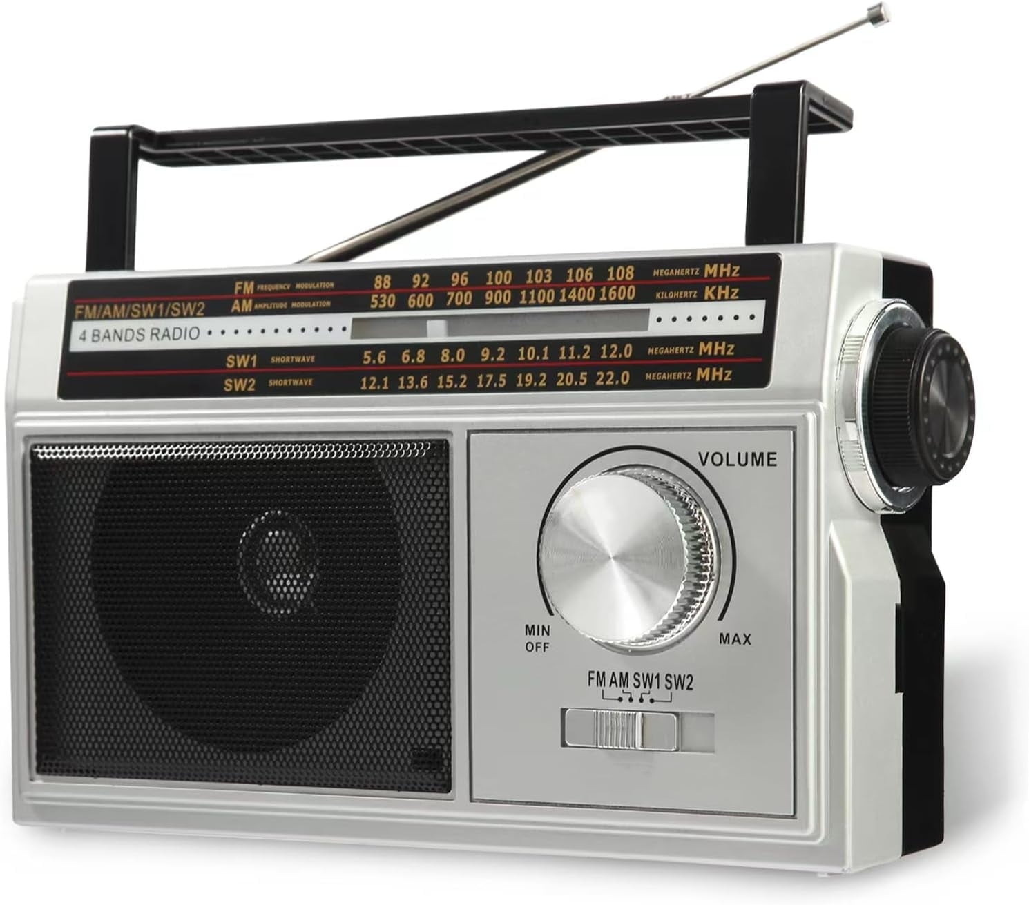 Topoint Portable AM FM Shortwave Radio with Rechargeable Battery, Easy ...