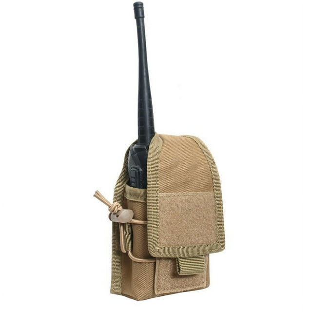 Radio Pouch - 1000D Molle Adjustable Two Way Radios Holder Bag Case for ...