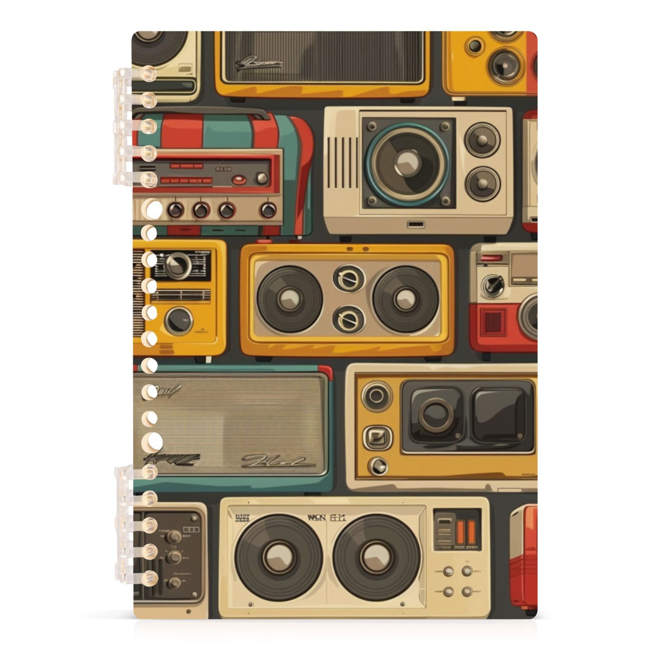 Radio Ring Binder Notebook Journey Note Diary College Ruled Spiral ...