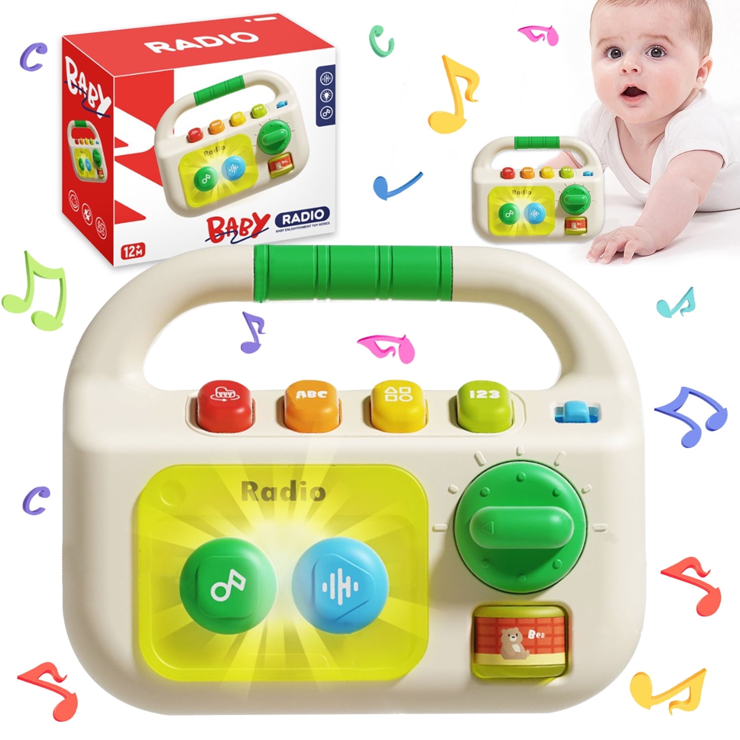Radio Sensory Travel Toys for Toddlers 1+ Year Old, Education Activity ...