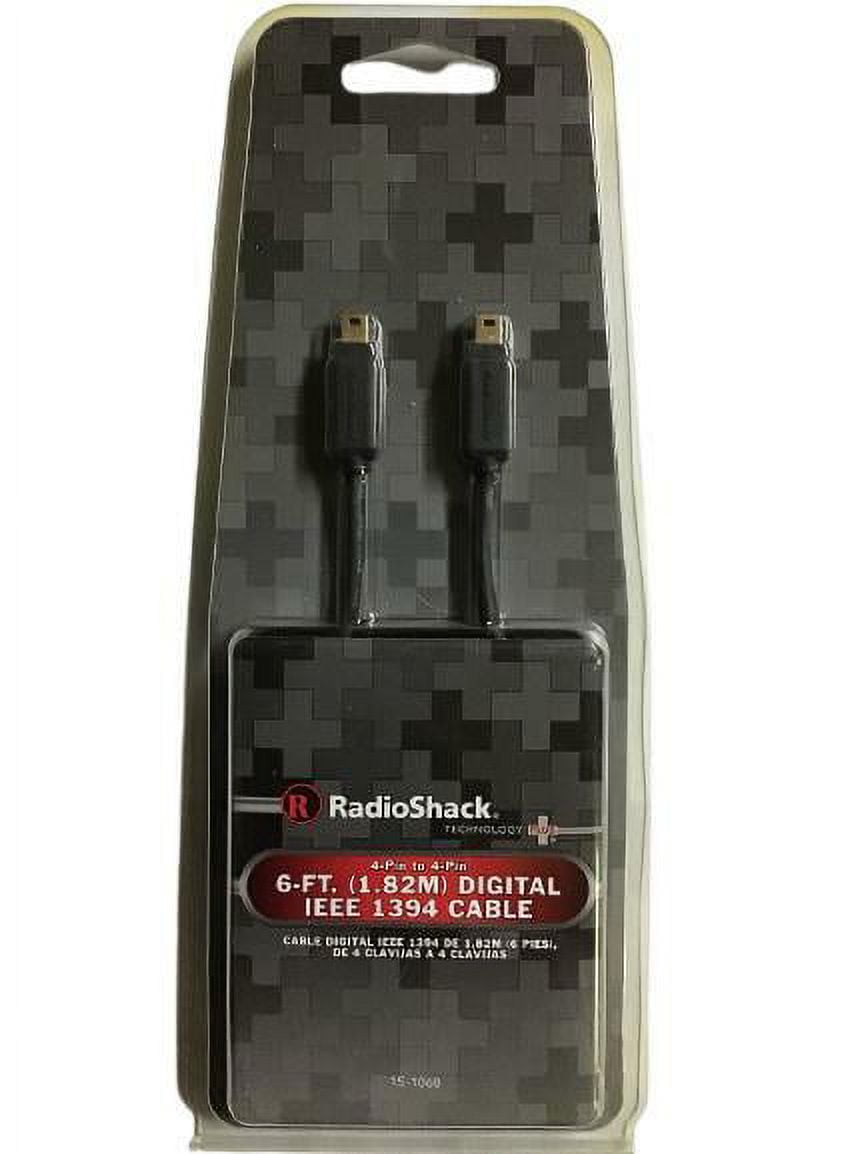 Radio Shack Gold Series 6' Digital IEEE 1394 Cable 4 Pin to 4 Pin ...