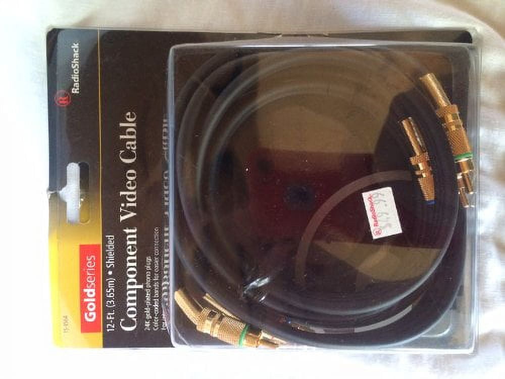 Radio Shack Gold Series Shielded Component Video Cable 12-ft. (3.65m ...