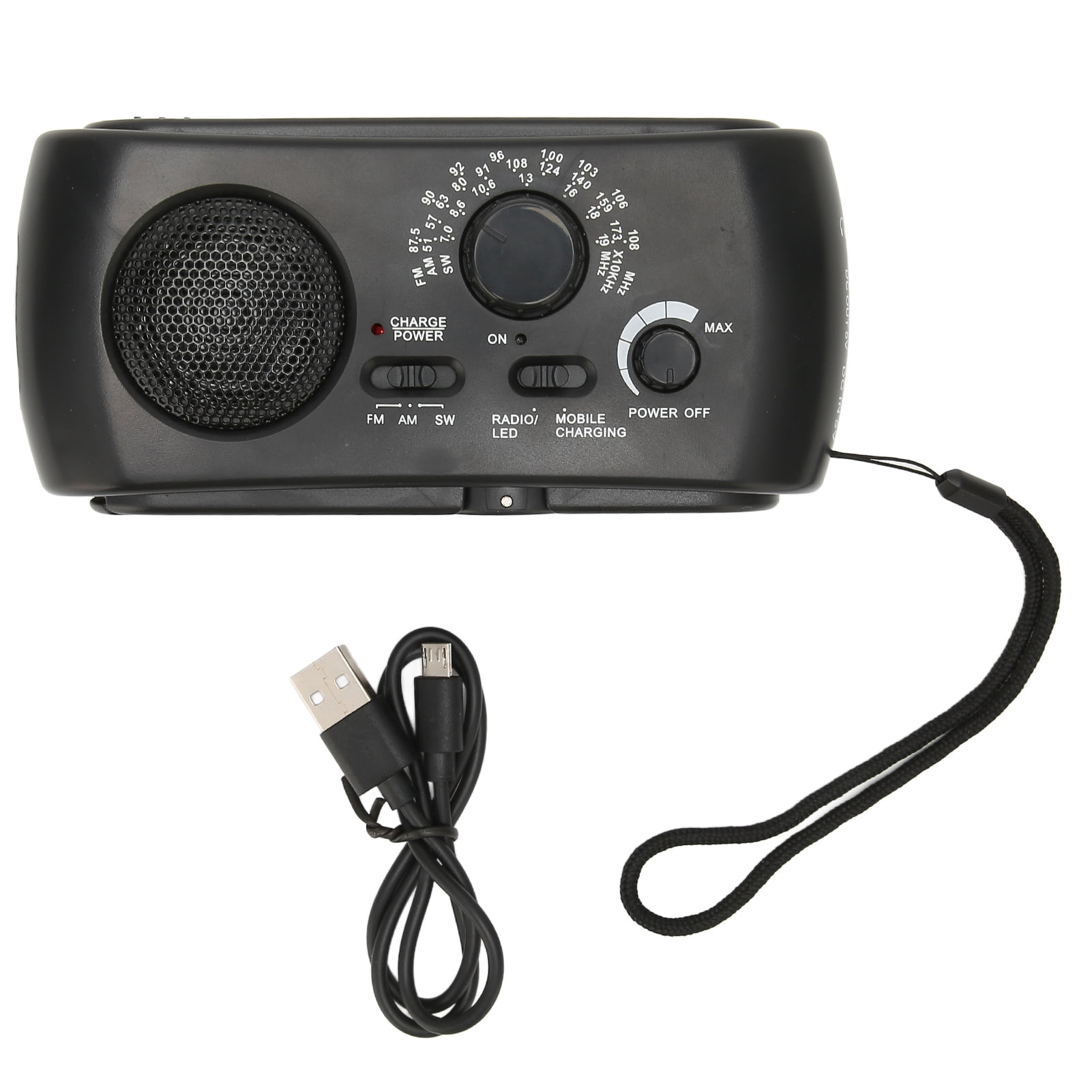 Radio Solar Charging Emergency Radio Hand Crank Radio Multiband AM FM ...