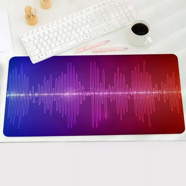 Radio Waves Cool Mouse Pad Large Anime Desk Mat Luxury Desktop Cartoon ...