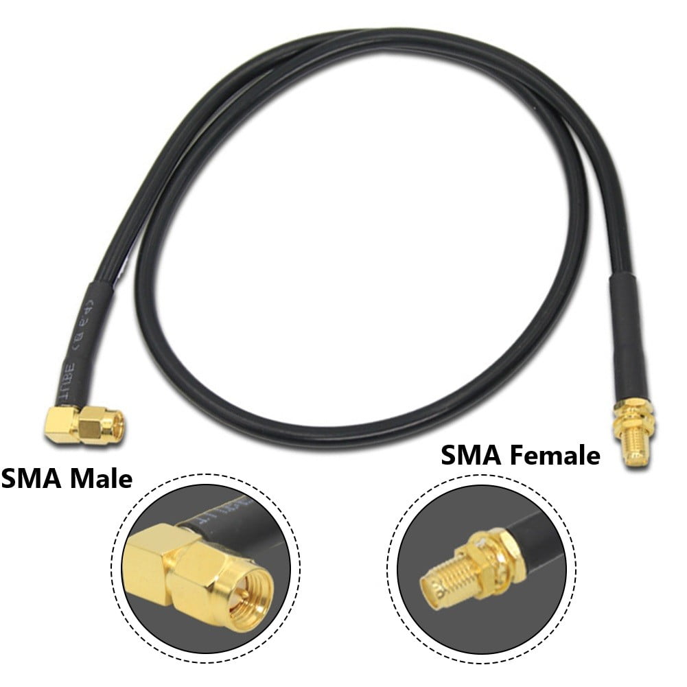 Radio extension cable for SMA elbow male for SMA straight female ...