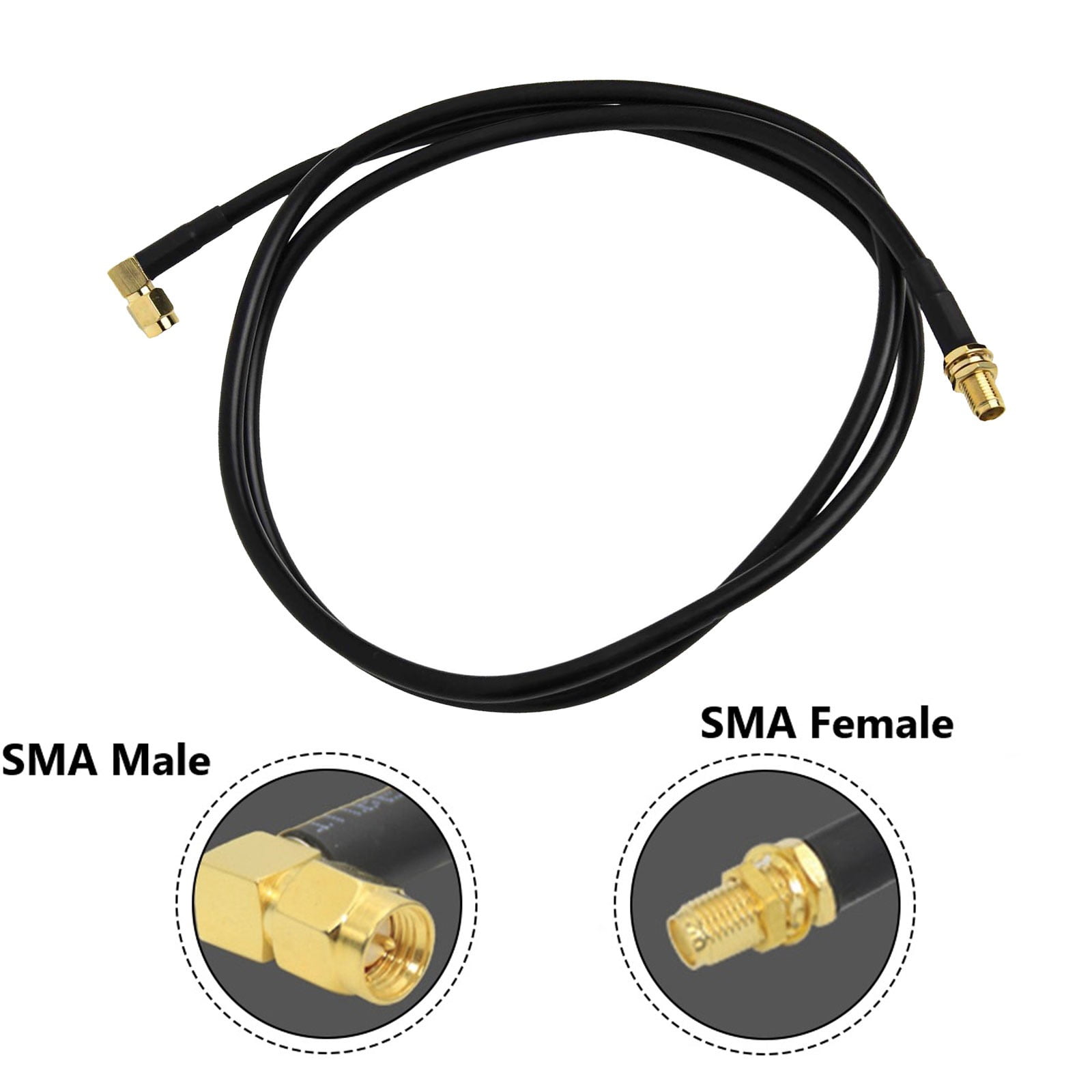 Radio extension cable for SMA elbow male for SMA straight female ...