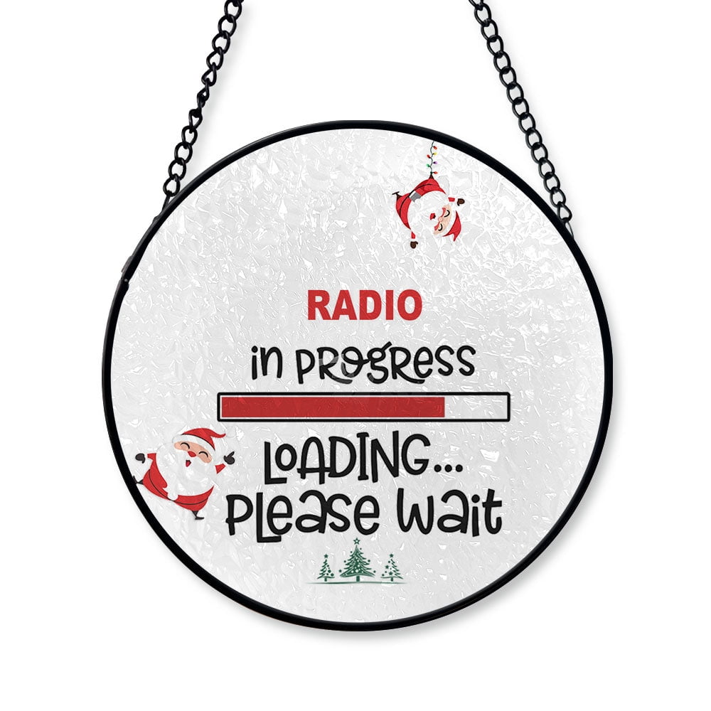 Radio in Progress Stained Glass Window Hanging 2025, Radio Sun Catcher ...