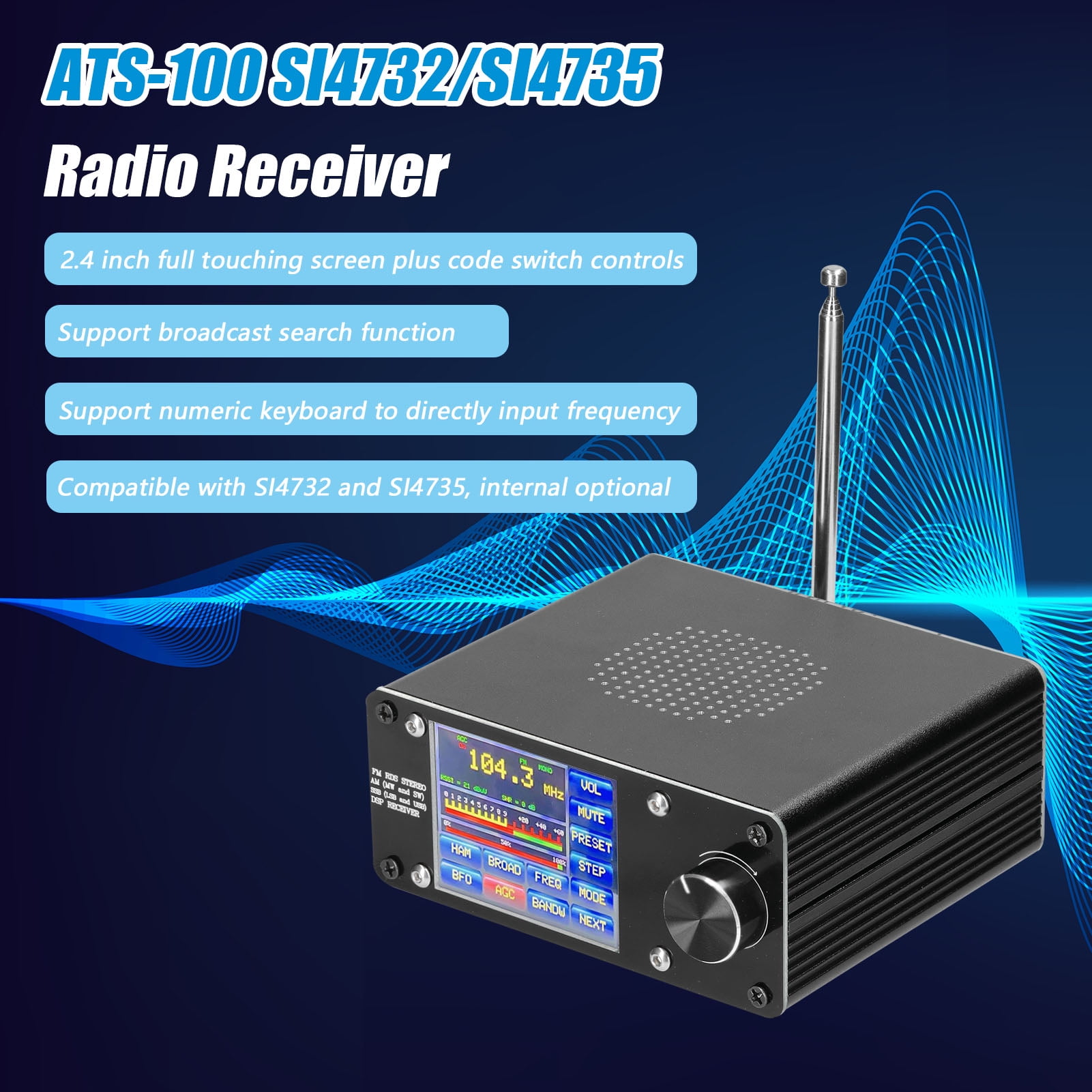 Radio receiver,Si4732/si4735 Radio (mw Sw) Ssb (lsb Usb) Support With 2 ...