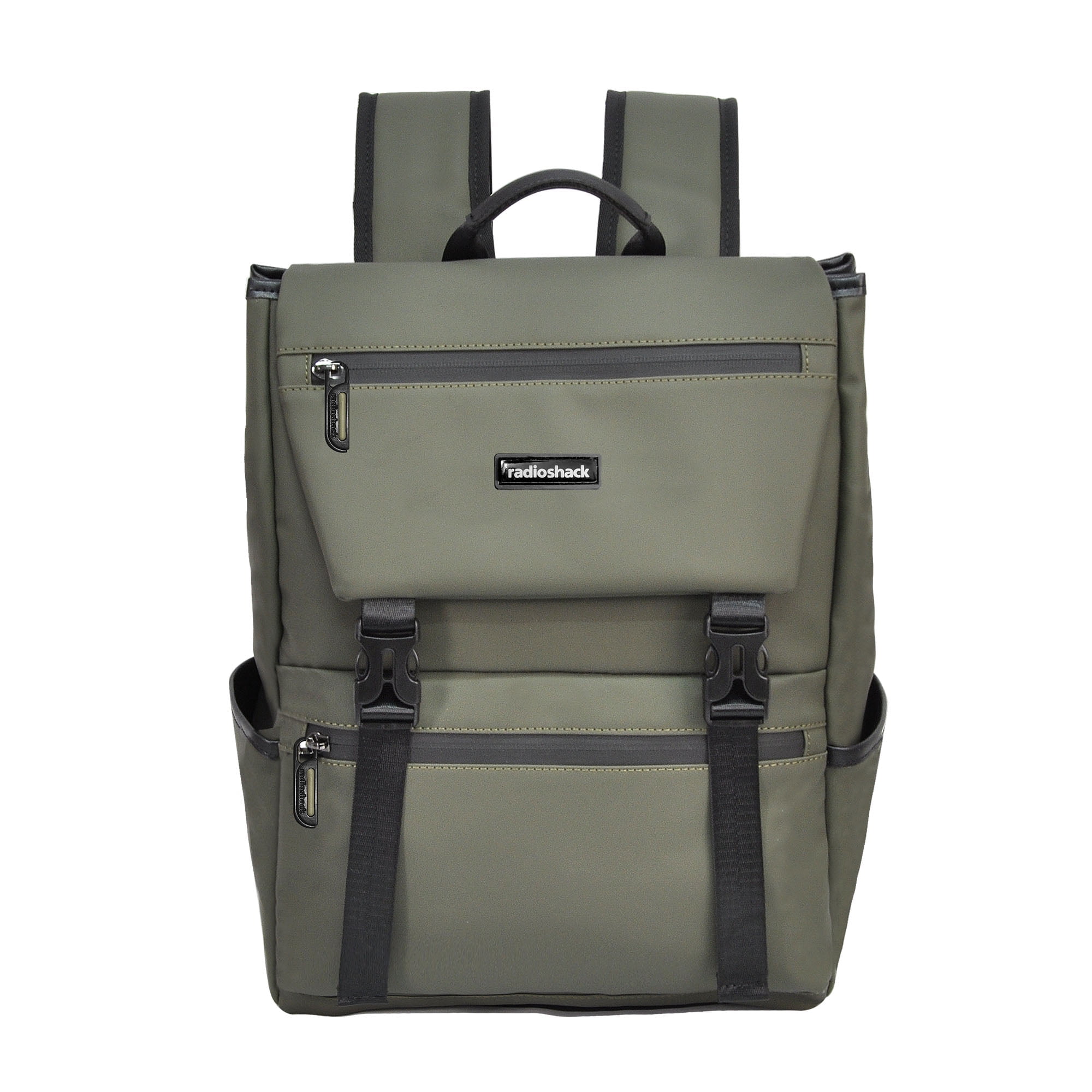 RadioShack 15.6" Waterproof Laptop Backpack, Gray, with Large Storage ...