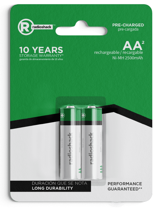 RadioShack AA Rechargeable Battery (2Pack) - Walmart.com