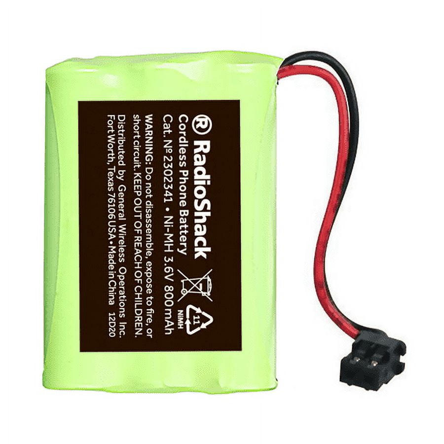RadioShack Cordless Phone Battery 3.6V 800mAh Ni-MH - Catalog No ...