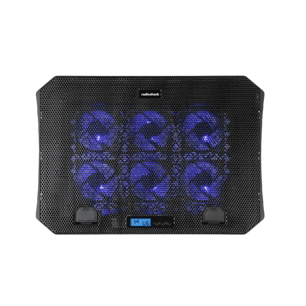 RadioShack Laptop Fan with 6 Lights, Adjustable Height, Flexible 10º ...