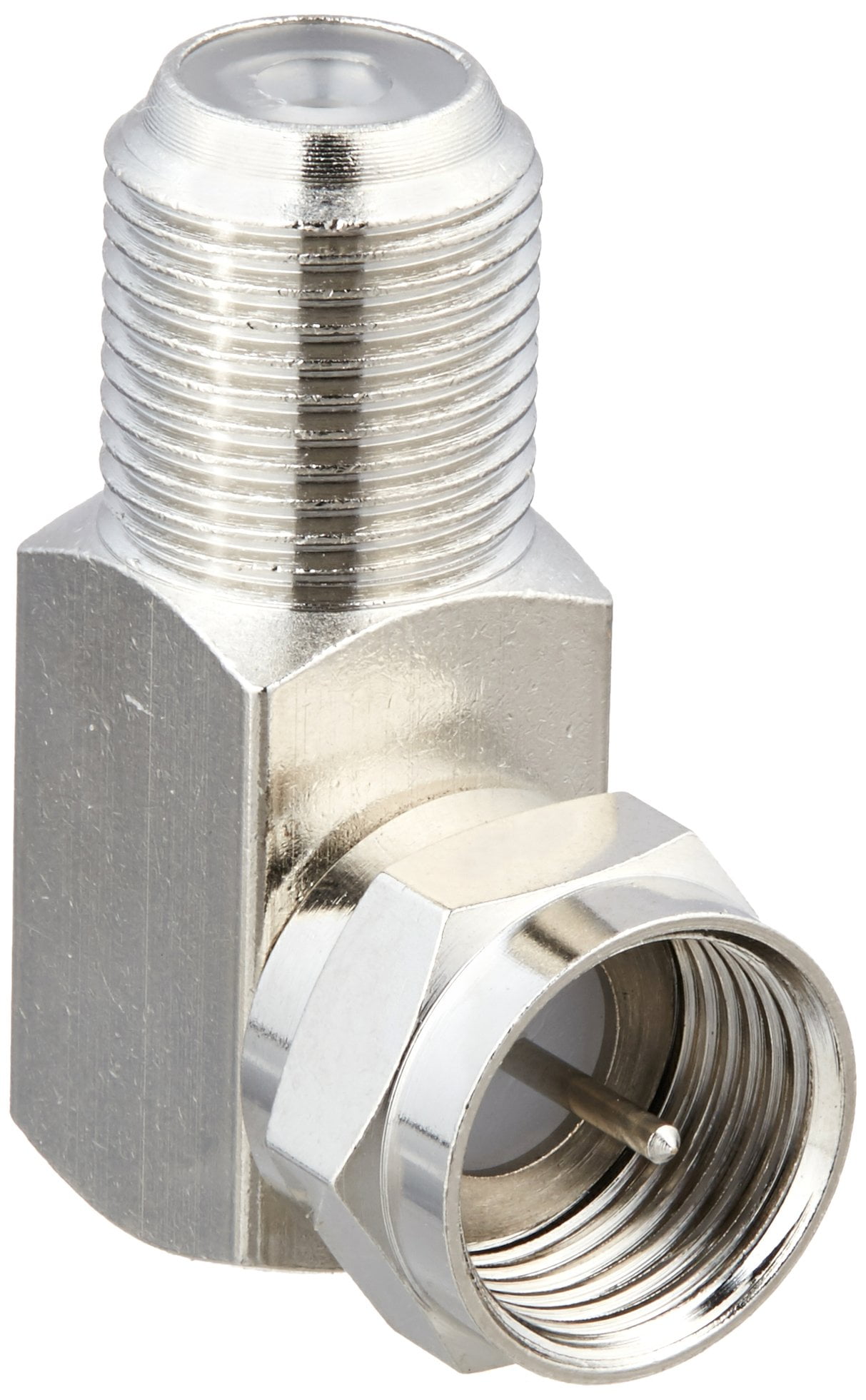 RadioShack - Right-Angle "F" Adapter - F-Connector Male to F-Connector ...