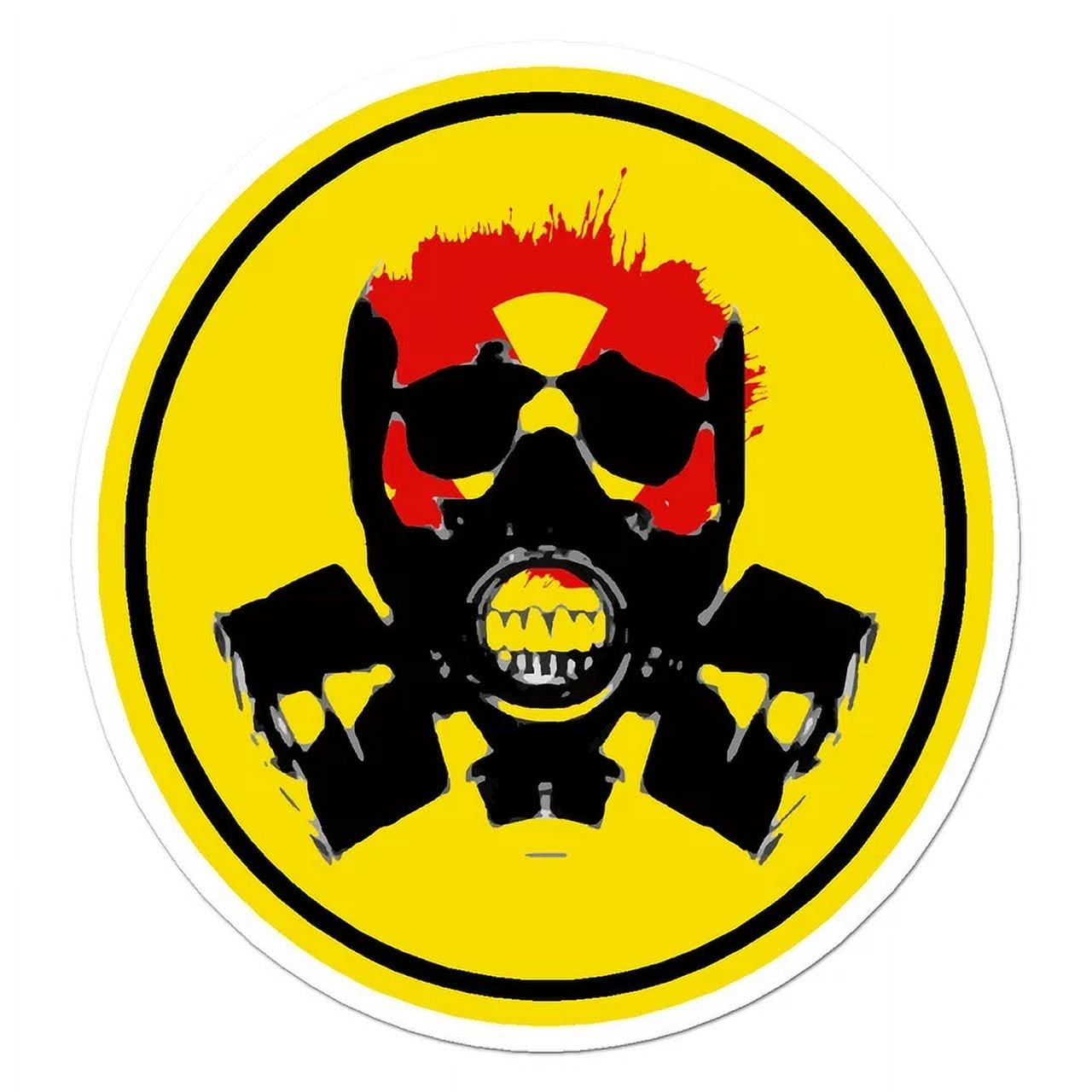 Radioactive Gas Mask Sticker Phone Decal Water Bottle Stickers Car ...