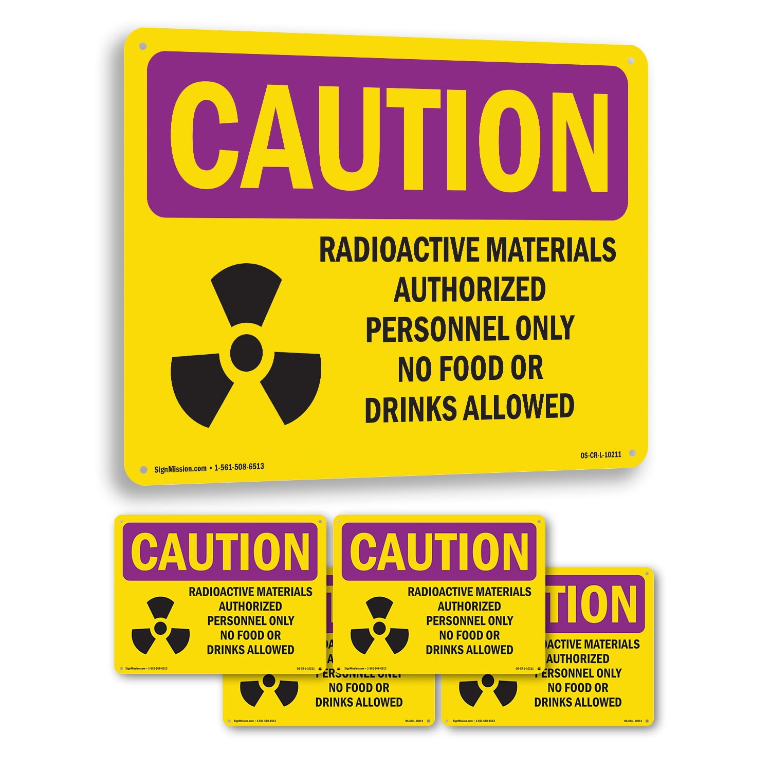 Radioactive Materials Authorized With Symbol OSHA Caution Radiation ...