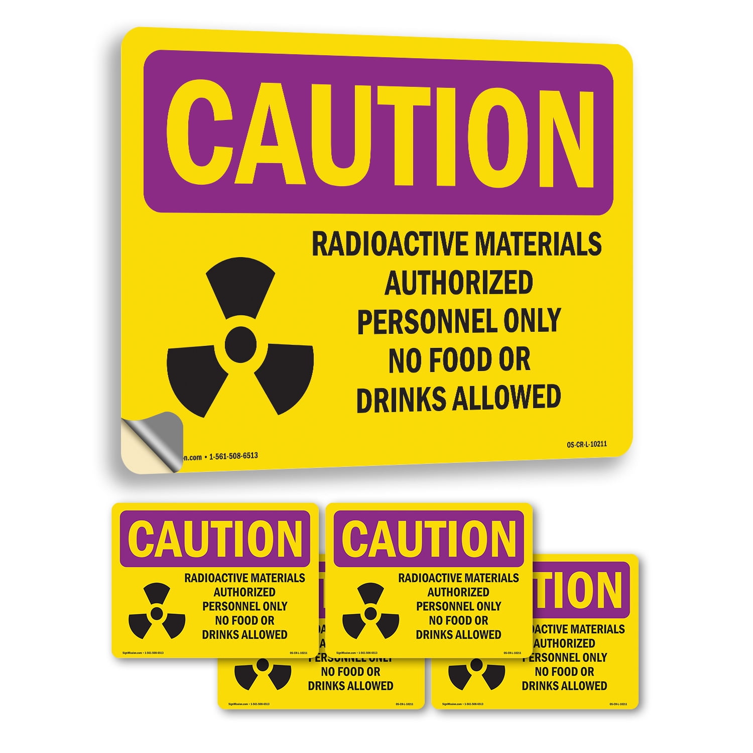Radioactive Materials Authorized With Symbol OSHA Caution Radiation ...
