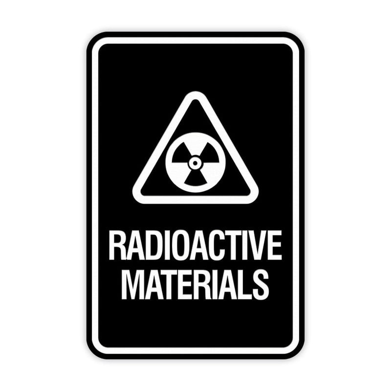 Radioactive Materials Sign 12X8 Inches Metal Aluminum Signs, Weather ...