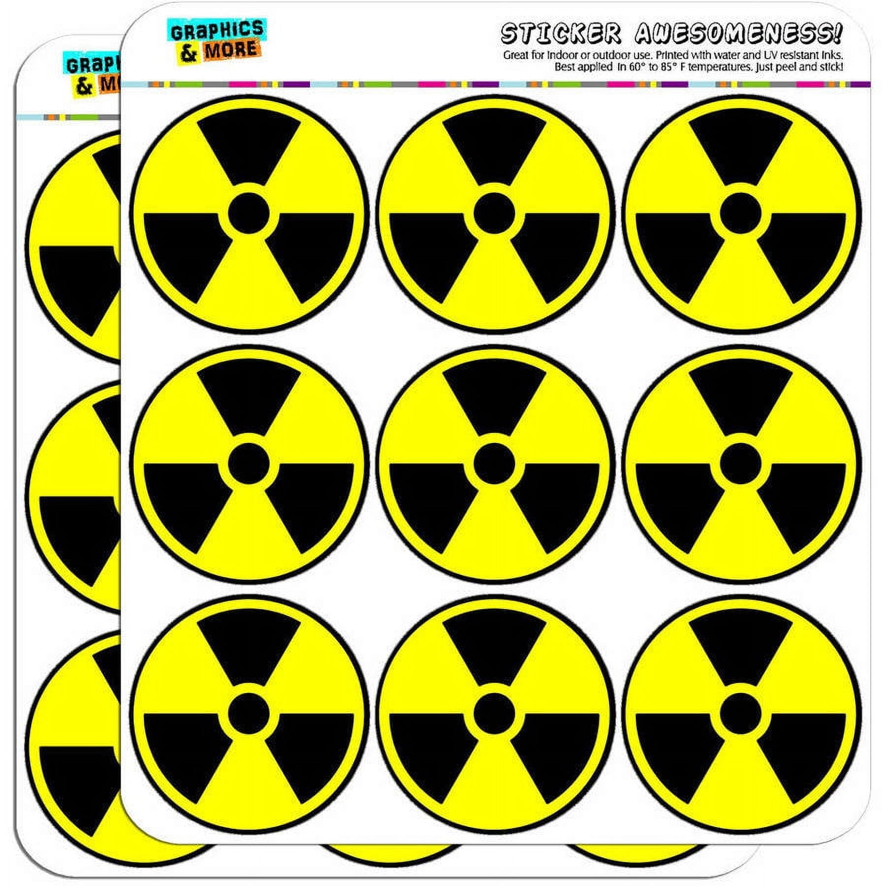 Radioactive Nuclear Warning Symbol 18 2" Planner Calendar Scrapbooking ...