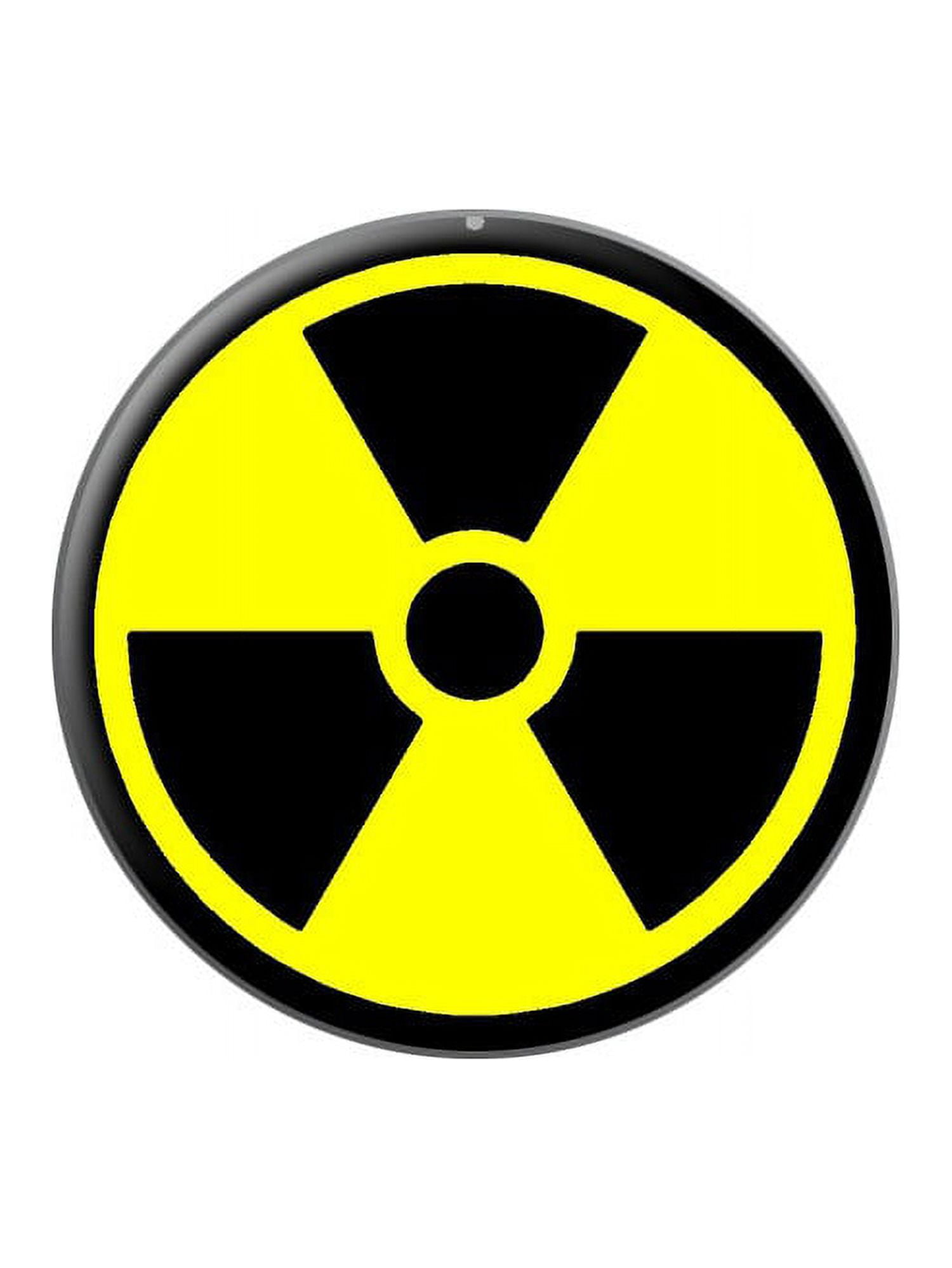 Radioactive Nuclear Warning Symbol Lapel Hat Pin Tie Tack Small Round ...
