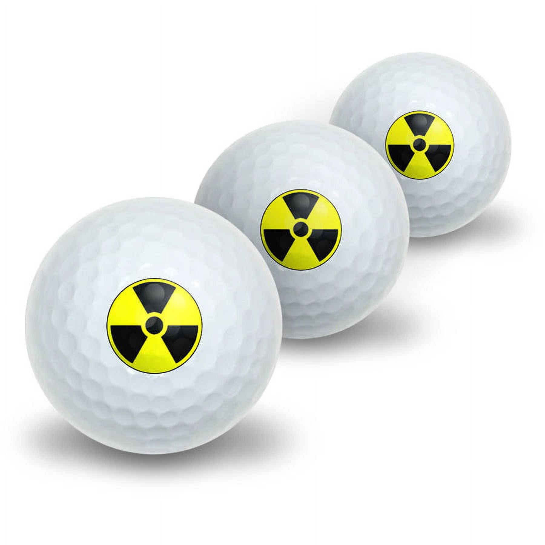 Radioactive Nuclear Warning Symbol Novelty Golf Balls, 3pk - Walmart.com
