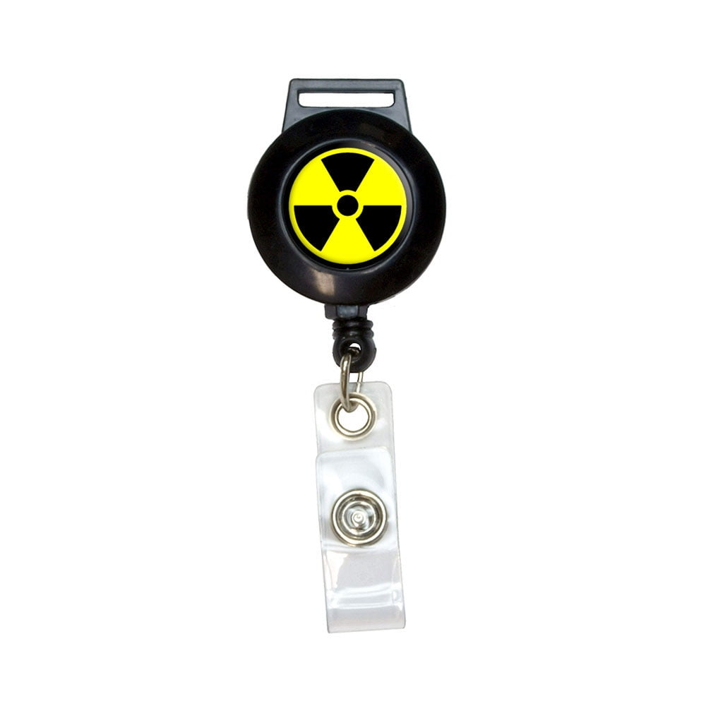 Radioactive Nuclear Warning Symbol Retractable Badge Card ID Holder ...