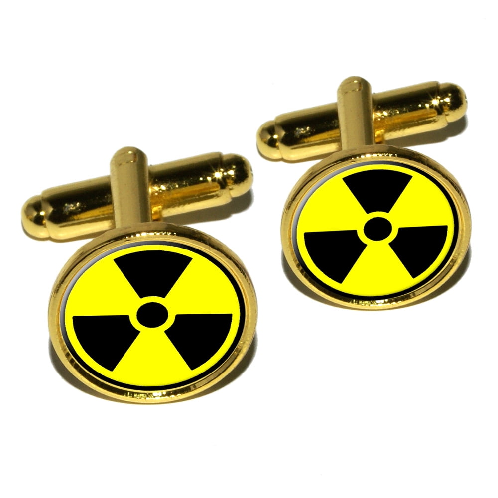 Radioactive Nuclear Warning Symbol Round Cufflinks - Walmart.com