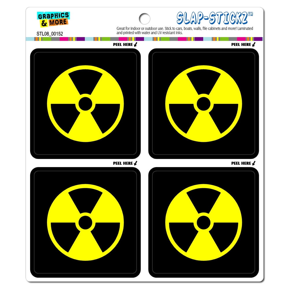 Radioactive Nuclear Warning Symbol SLAP-STICKZ(TM) Premium Sticker ...